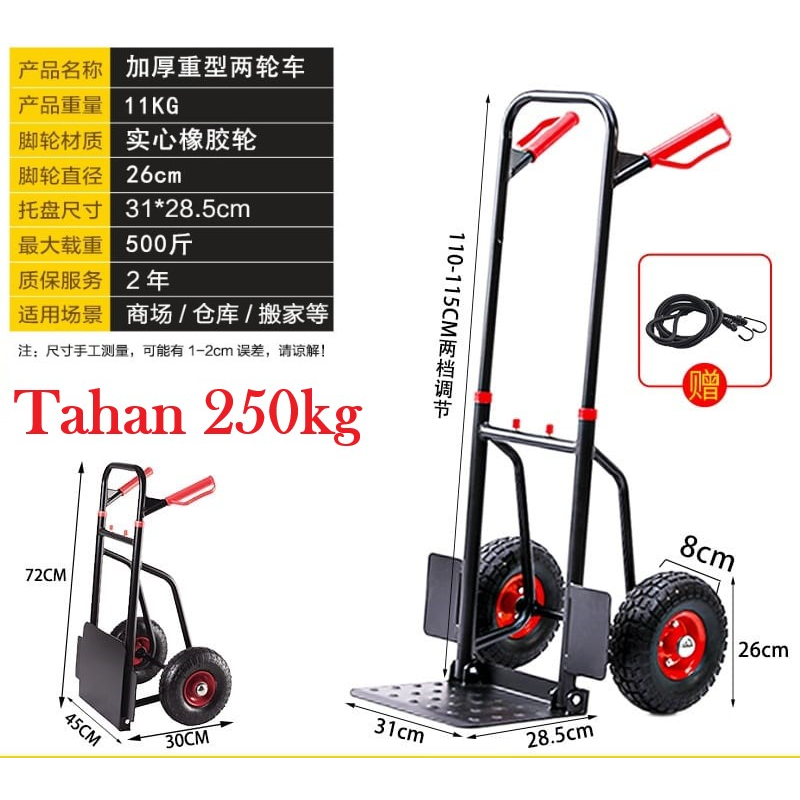 Foldable Heavy Duty Stair Climbing Hand Buggy Truck Cart Luggage ...