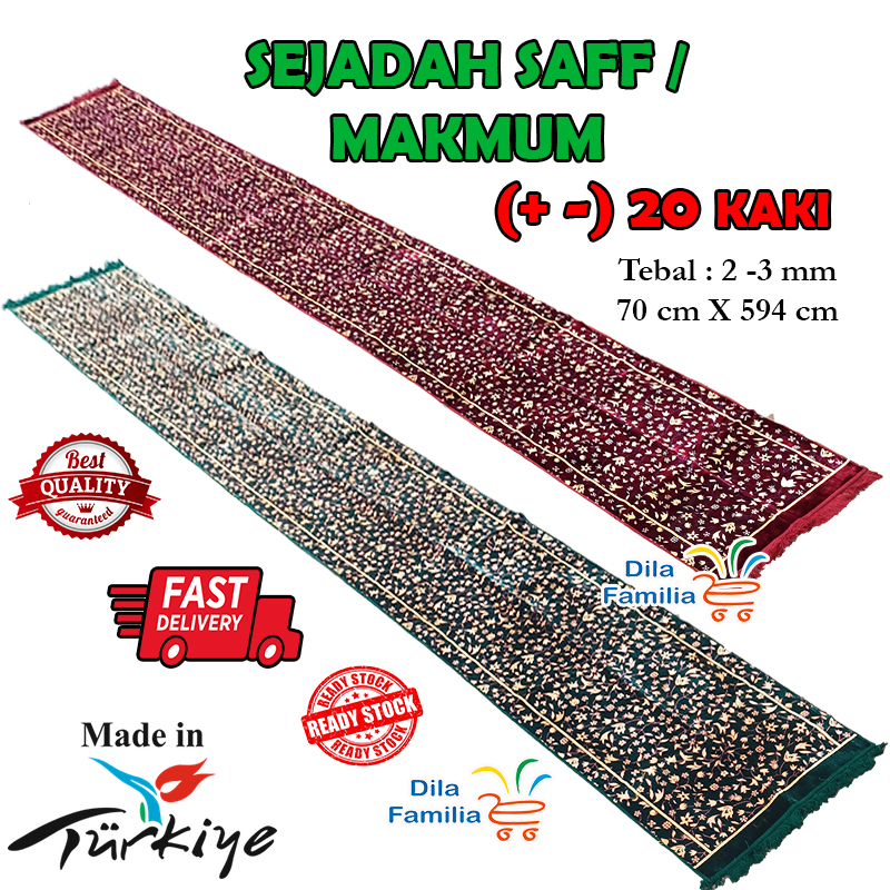 Sejadah Saff Makmum Corak Bunga Raudah Masjid Nabawi Madinah Untuk ...