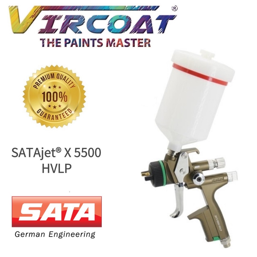 SATA SATAjet® X 5500 HVLP Nozzle 1.3I With RPS Multi-Purpose Cup 0.6L ...
