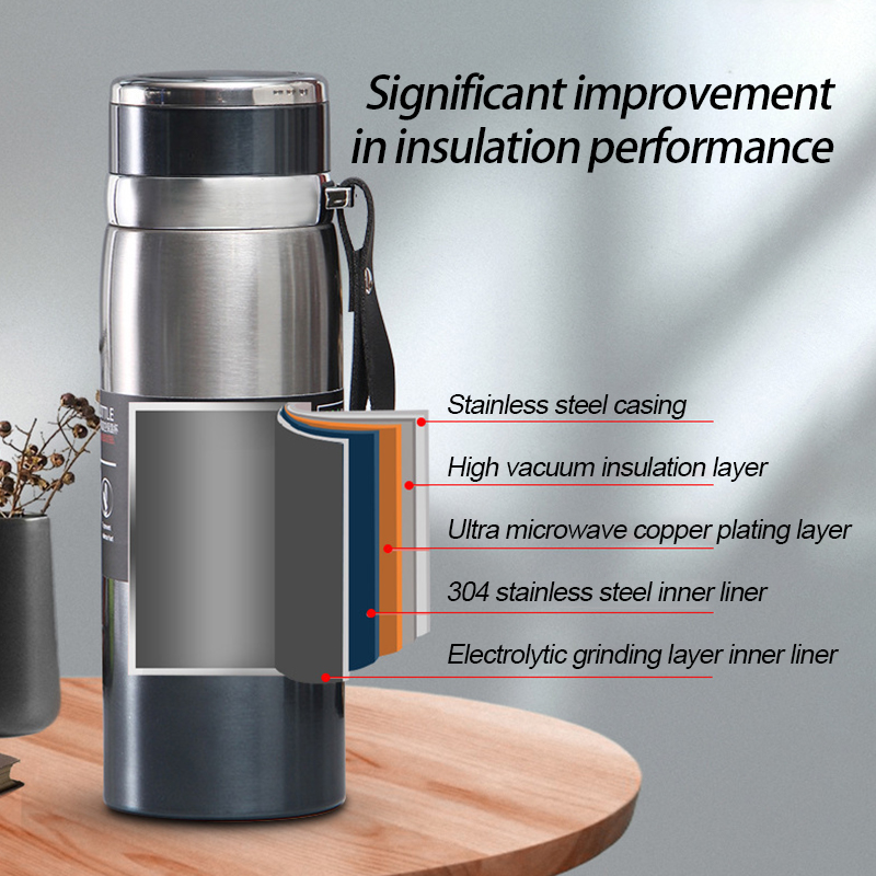 800ml 1000ml SUS 316 Stainless Steel Vacuum Flask Bottle Cup 316 ...