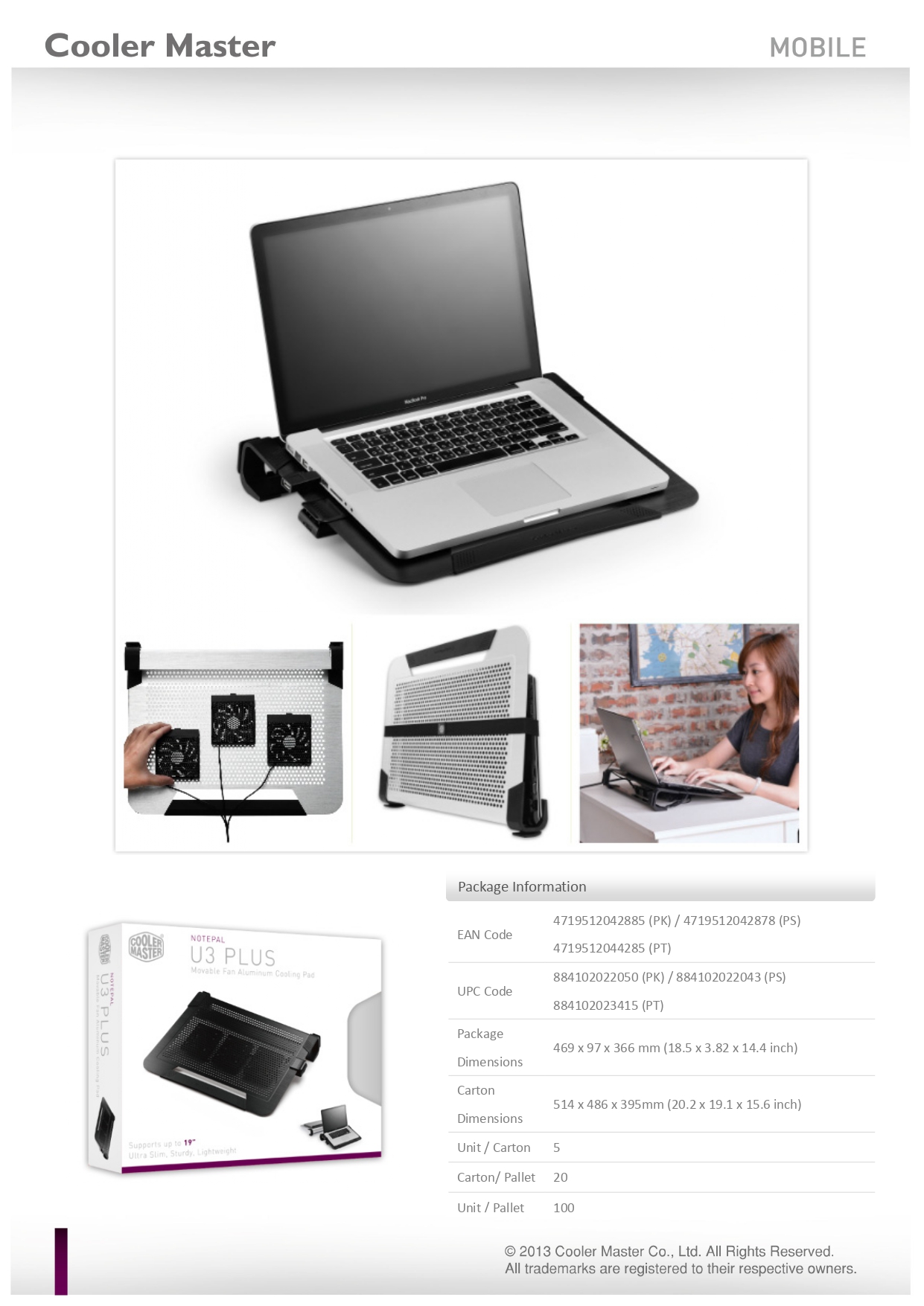 Cooler Master Notepal U3 Plus Laptop Cooling Pad | Shopee Malaysia