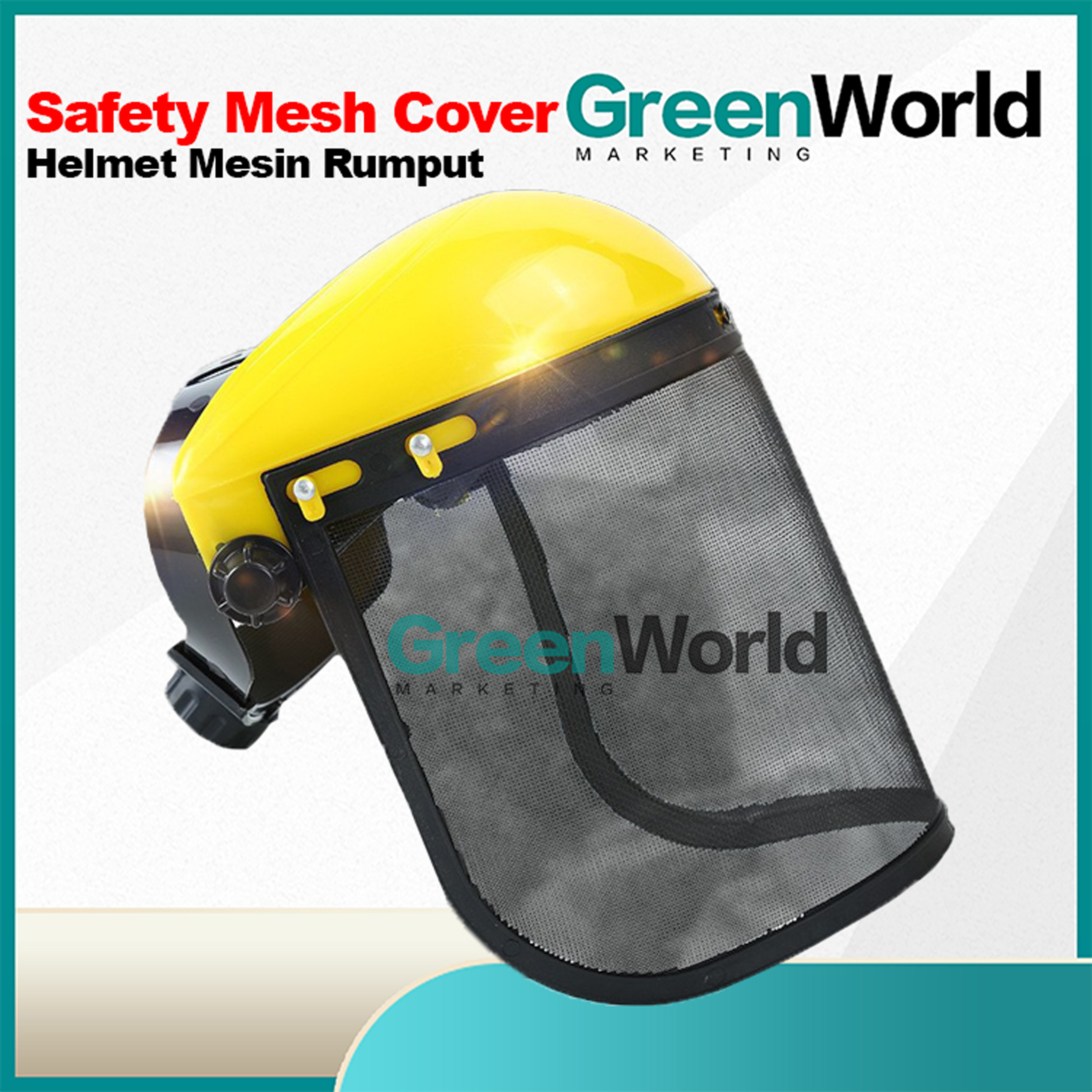 Full Face Mask Protective Visor Safety Helmet Hat Chainsaw Brush Cutter ...