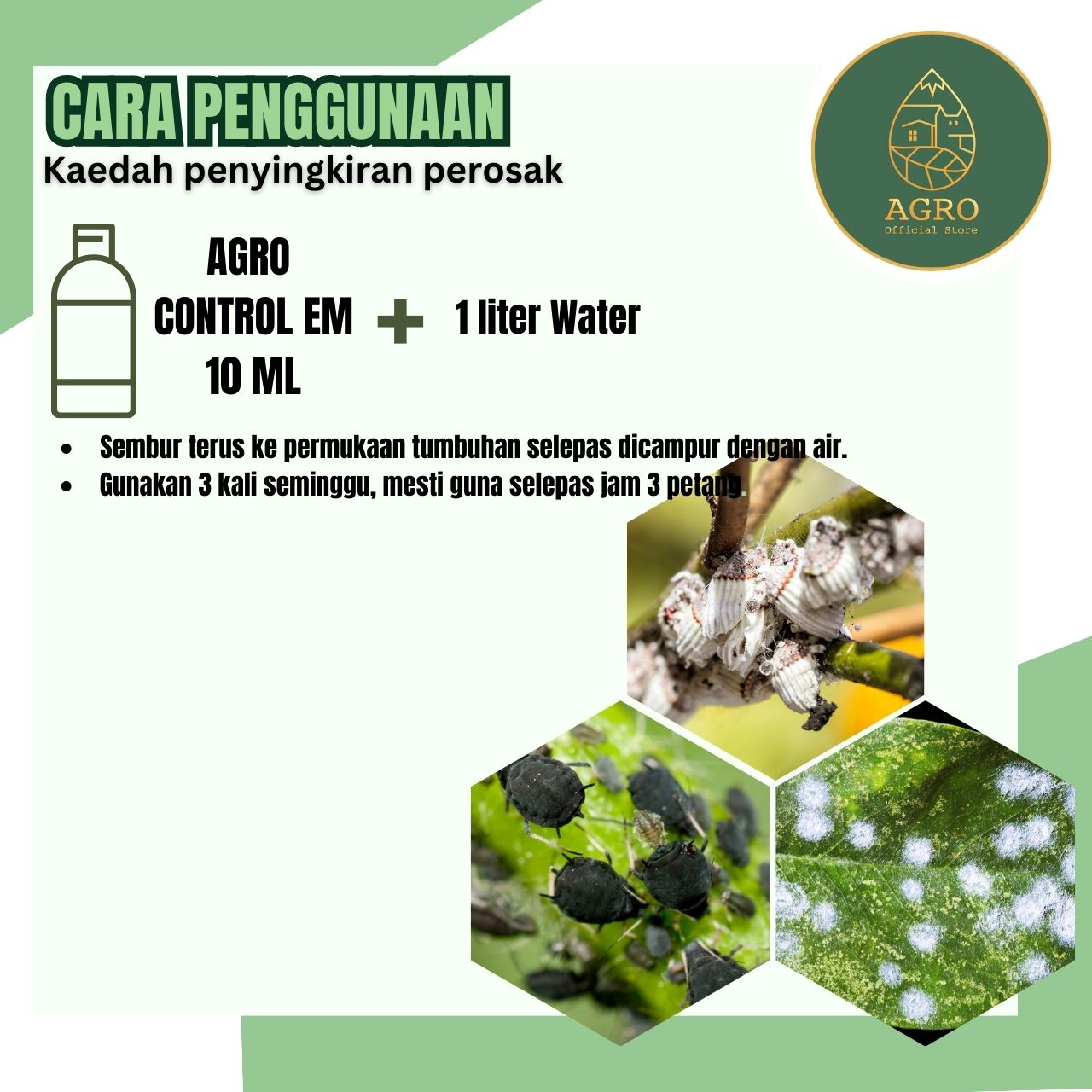 AGRO Pesticide EM Plant Insect Repellent / Racun/ Racun Pokok /Racun ...