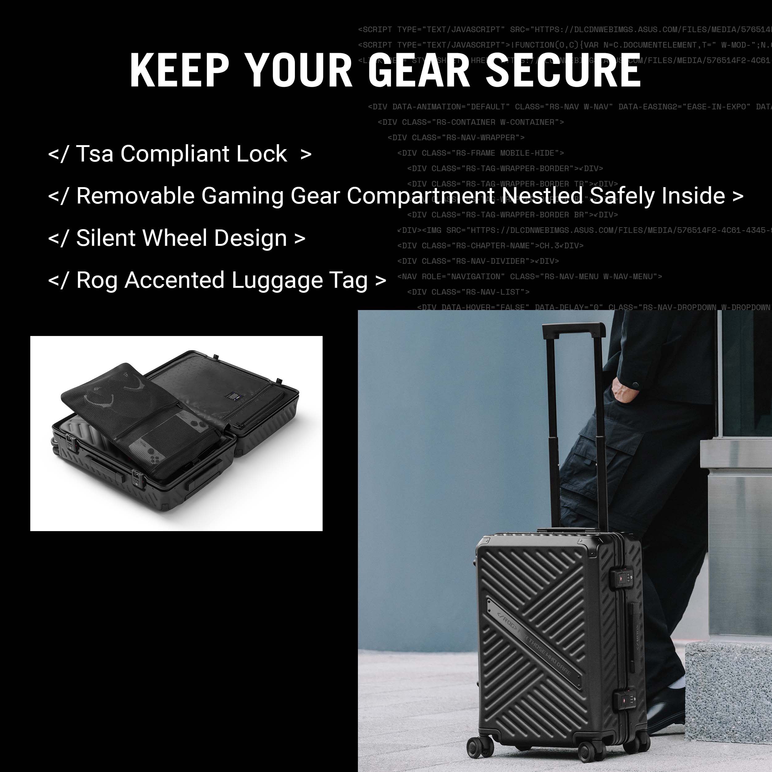 ROG SLASH Hard Case Luggage | Shopee Malaysia