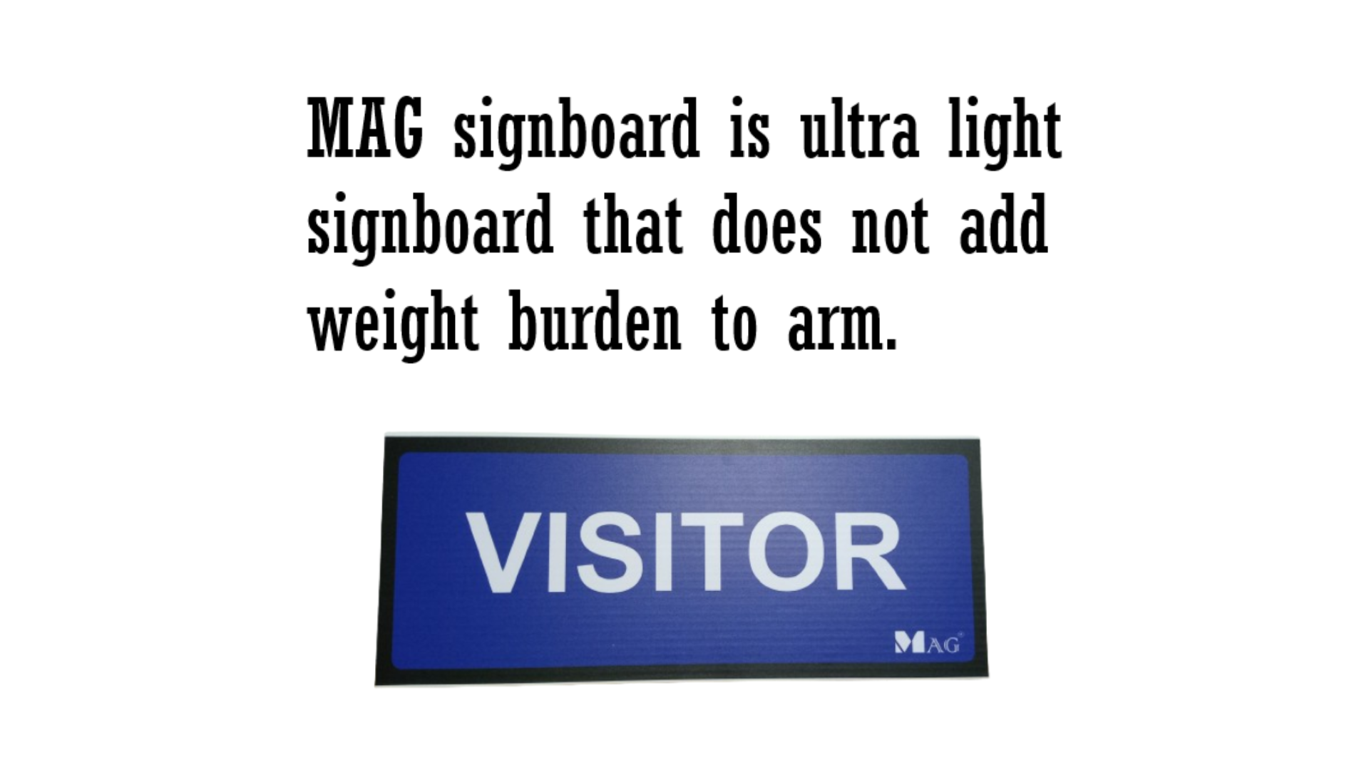 MAG Visitor Signboard Waterproof Sticker for Barrier Gate Arm 37x15cm ...