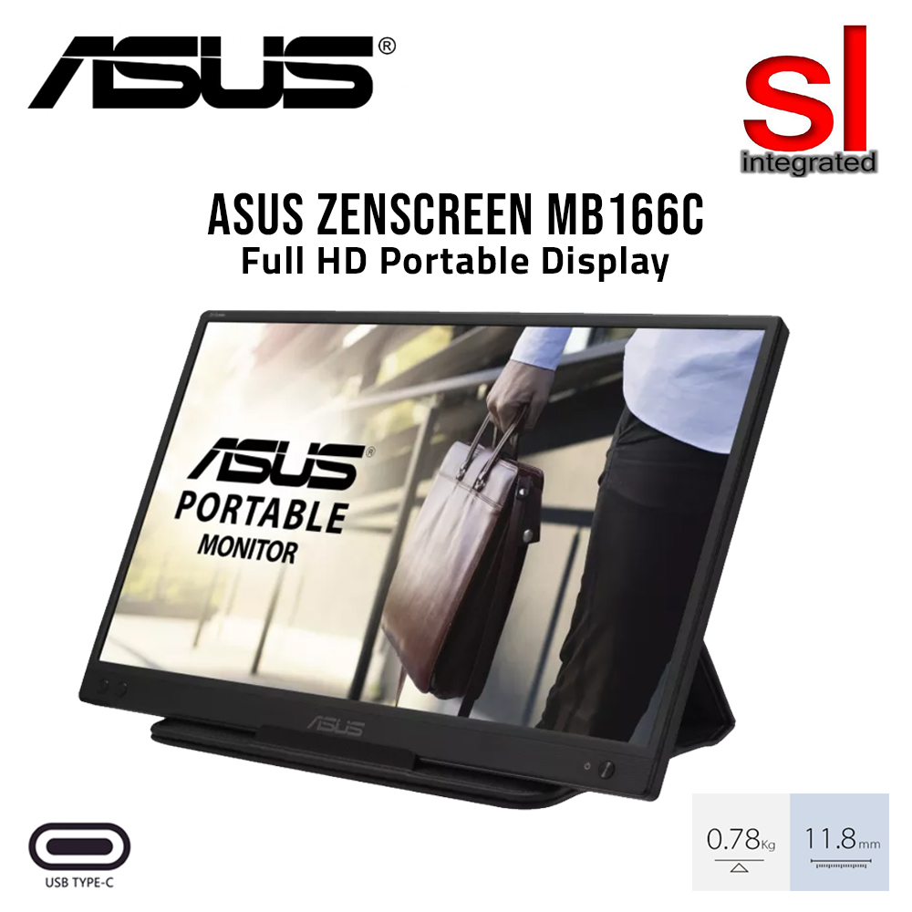 Asus 15.6" Zenscreen MB166C IPS FHD 60Hz 5ms Type C Eye Care Ultraslim ...