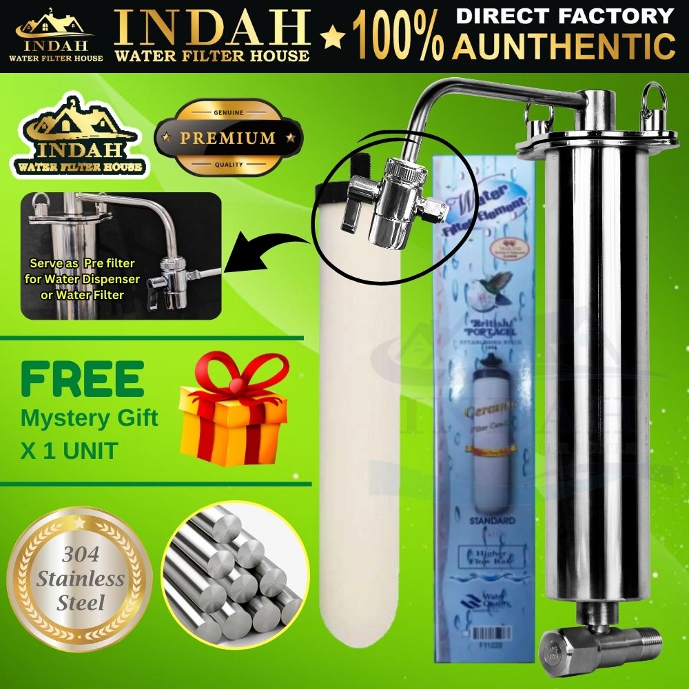 INDAH 304 Stainless Steel Housing Set With British Portacel Ceramic ...
