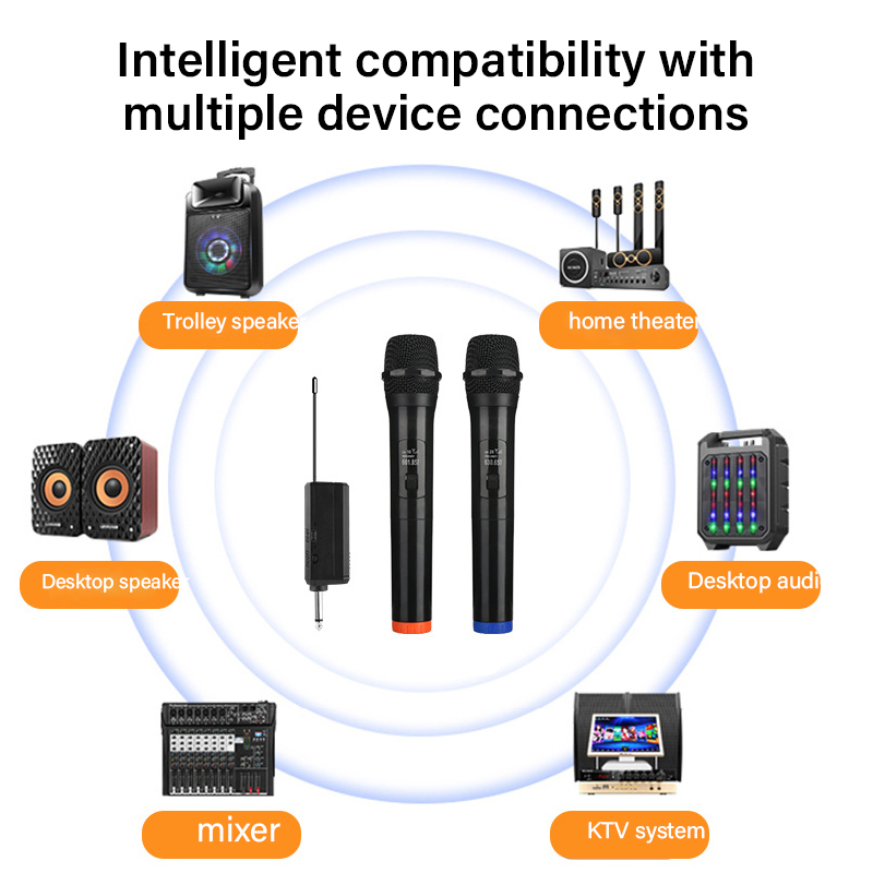 🎶UHF Wireless Microphone Professional Wireless Karaoke Microphone ...