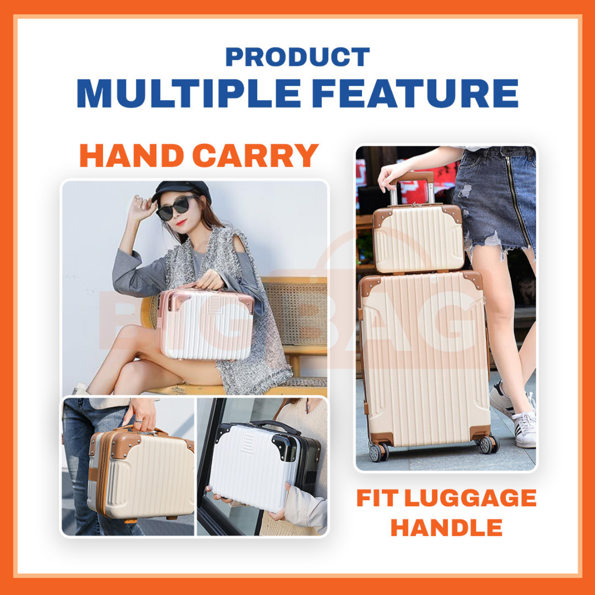 14 Inch Mini Suitcase Hand Carry Luggage Mini Luggage Bag Travel Small ...