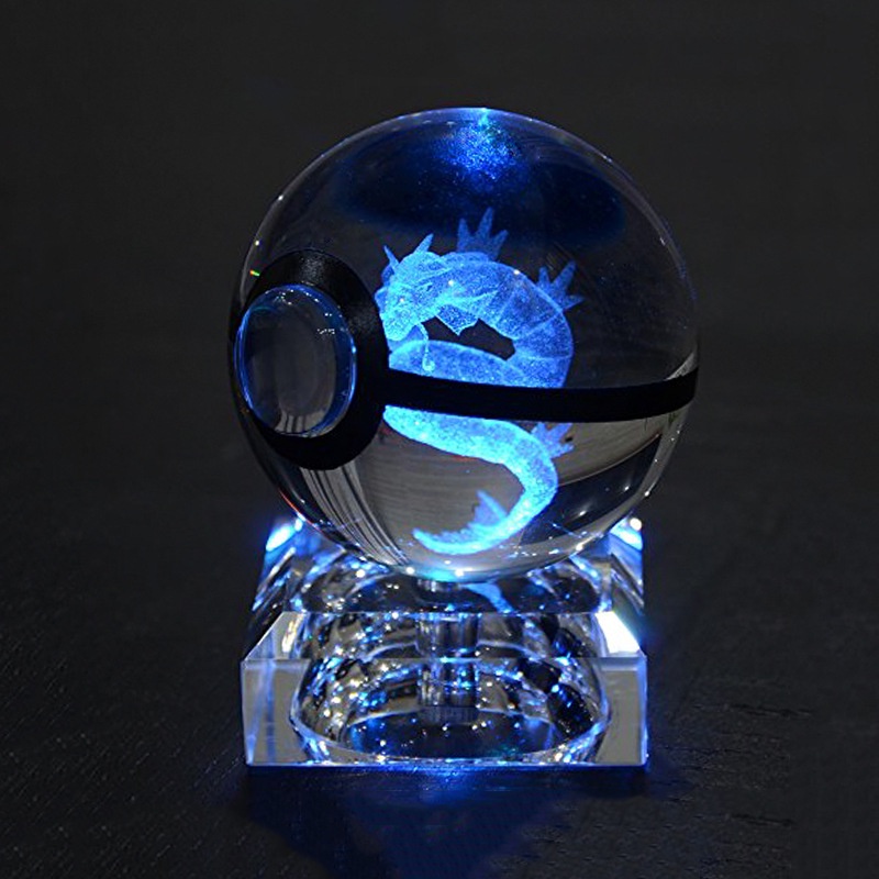 Pokemon Crystal Ball LED Light Deco Pokémon Gift Collection Pikachu ...