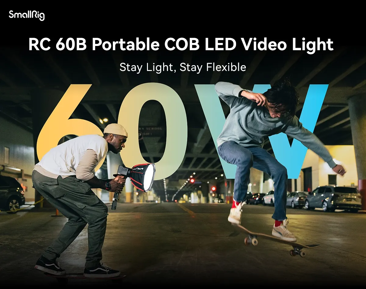 SmallRig RC 60B RC60 RC60B COB Video Light with Built-in 3400mAh Battery & Type-C PD Fast ...
