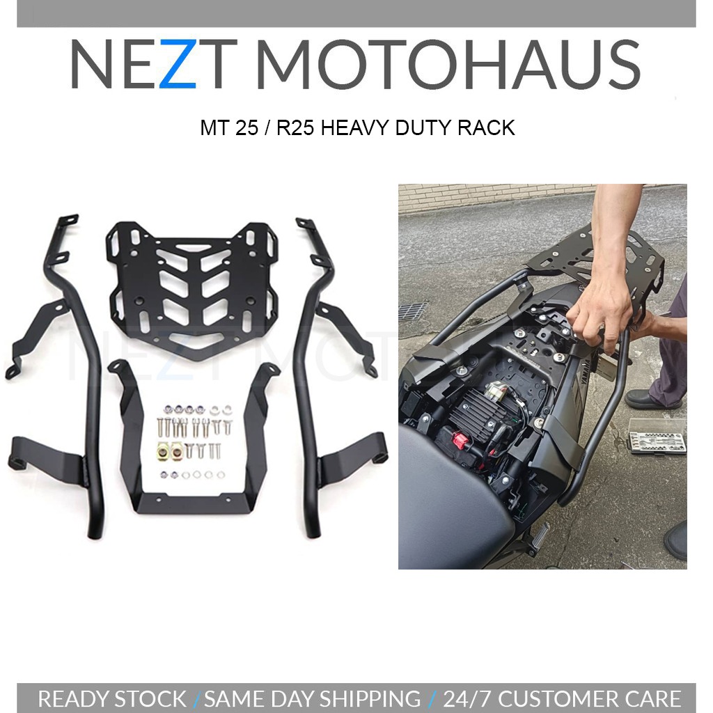 YAMAHA R25 V2 / MT25 HEAVY DUTY RACK TOP BOX RAK TAPAK KOTAK | Shopee ...