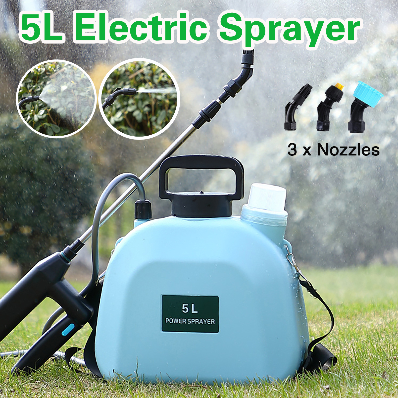 5L/8L Electric Garden Pump Sprayer Garden Mist Sprayer Knapsack Battery ...