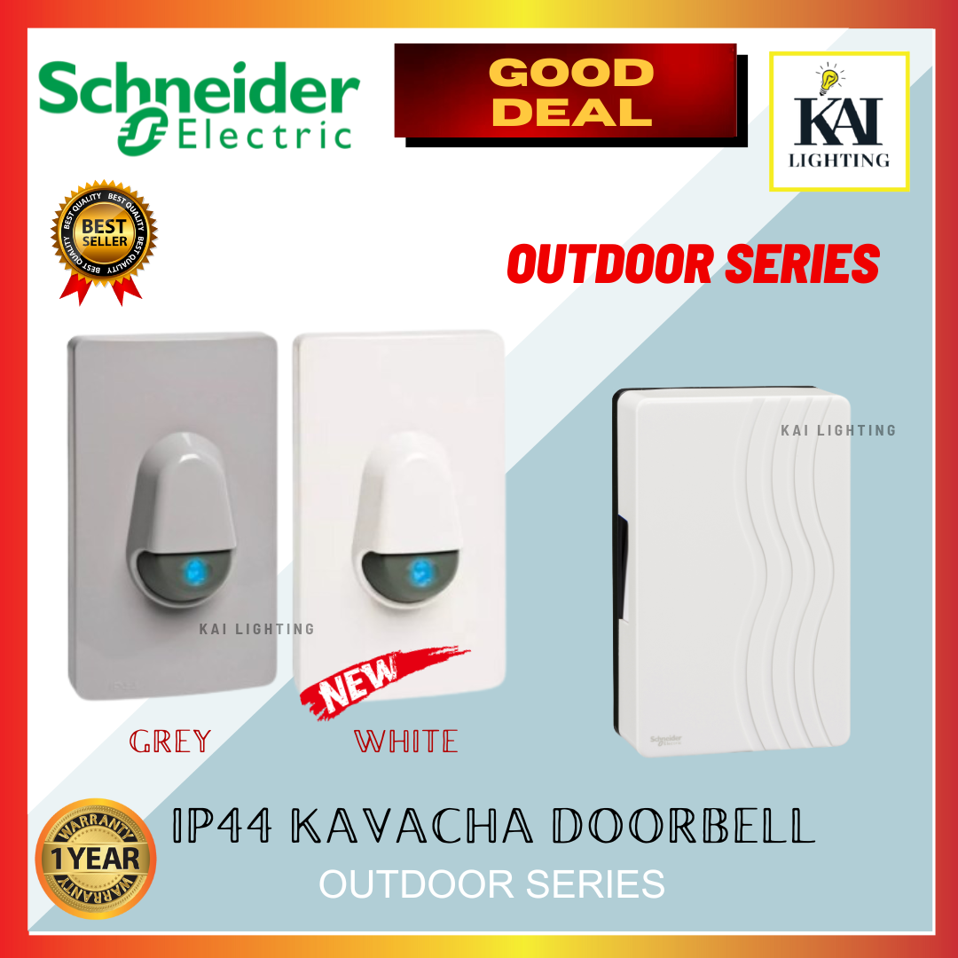 Schneider Electric Kavacha IP44 Weatherproof Surface Mount Door Bell ...
