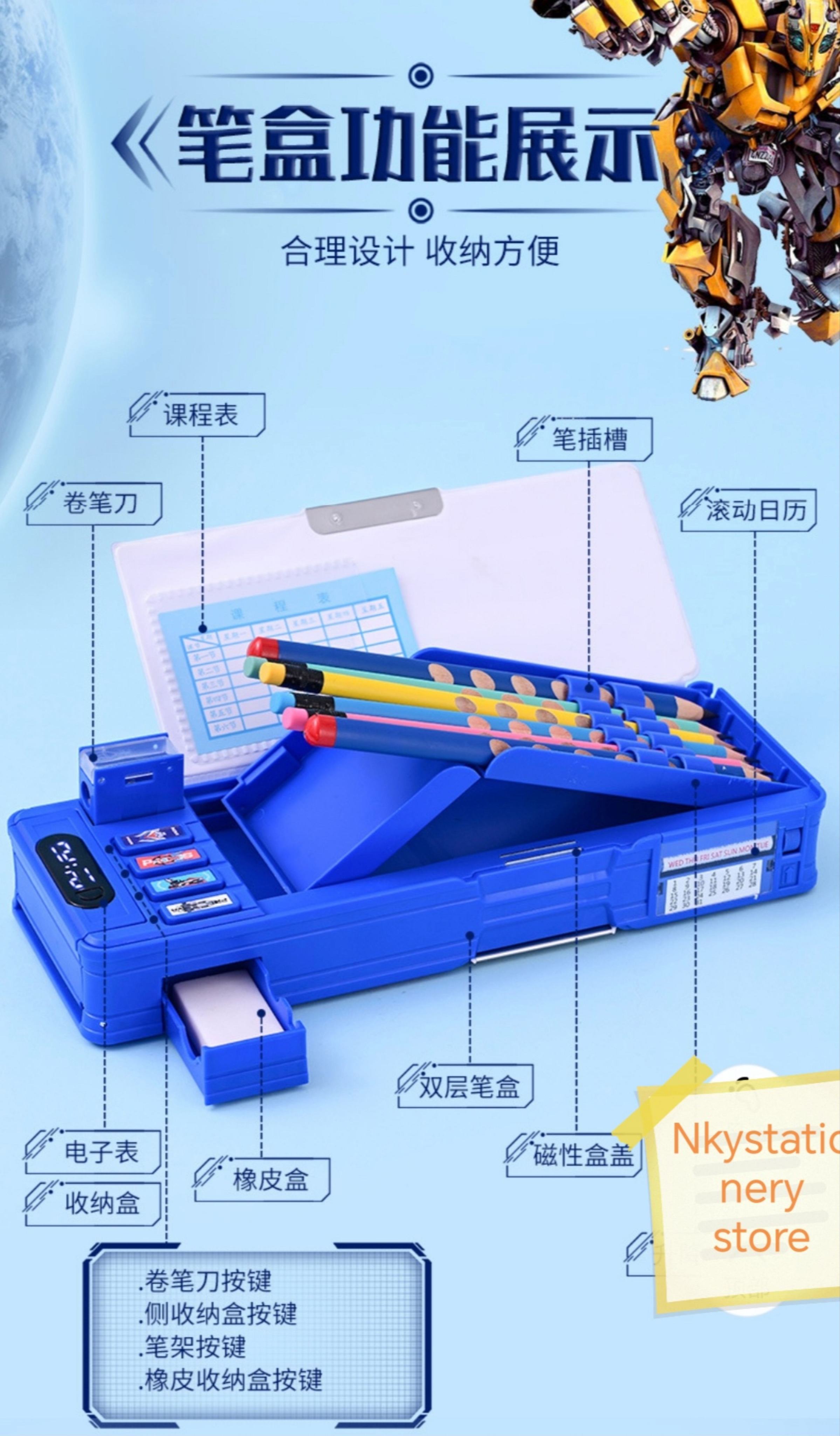 🔥Ready Stock🔥 Digital Jam Magnet Transformer Boy Pencil Case kotak ...