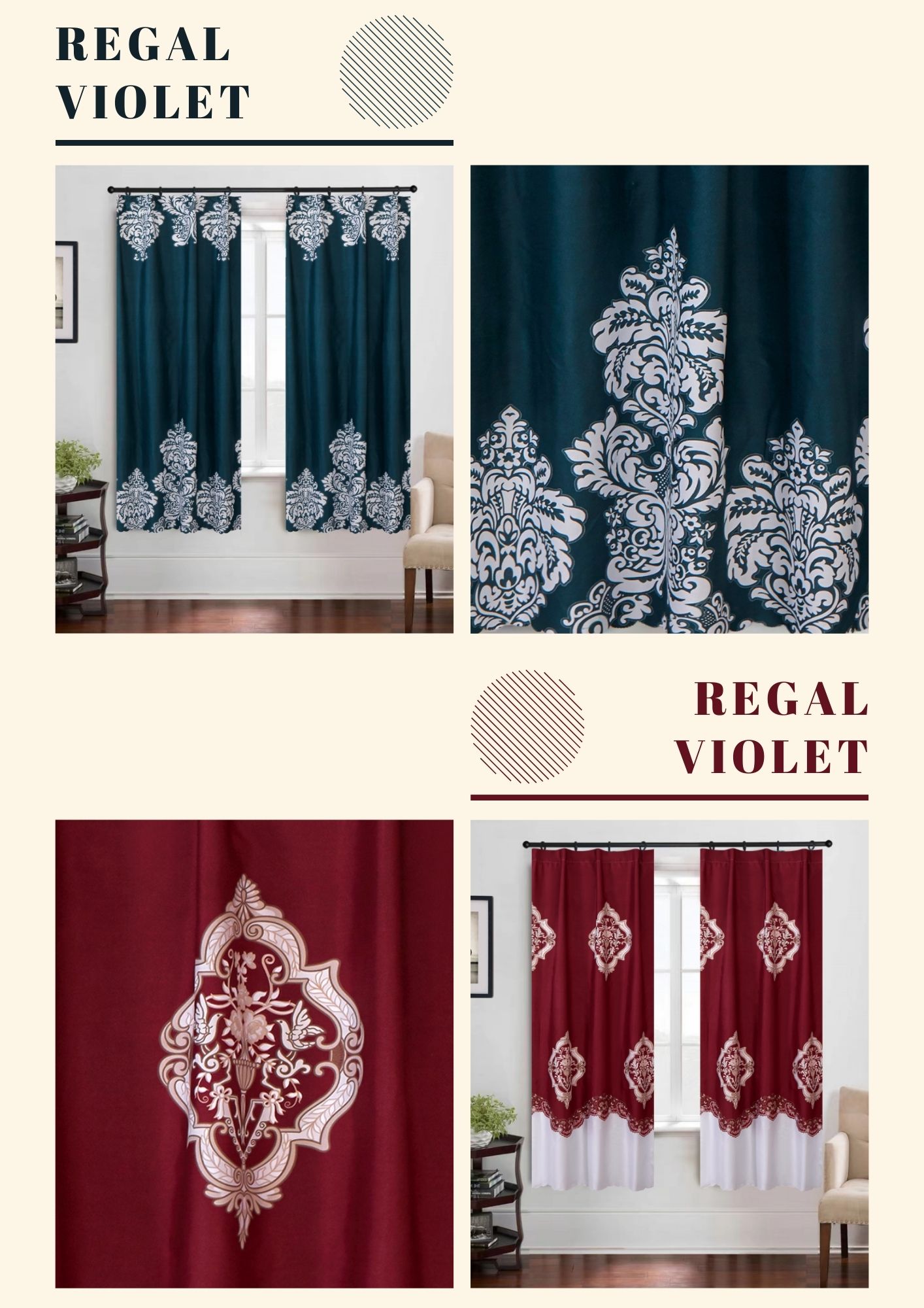 DORAMILL Curtain Langsir Semi Blackout 2in1 Hook & Rod Langsir Pintu ...