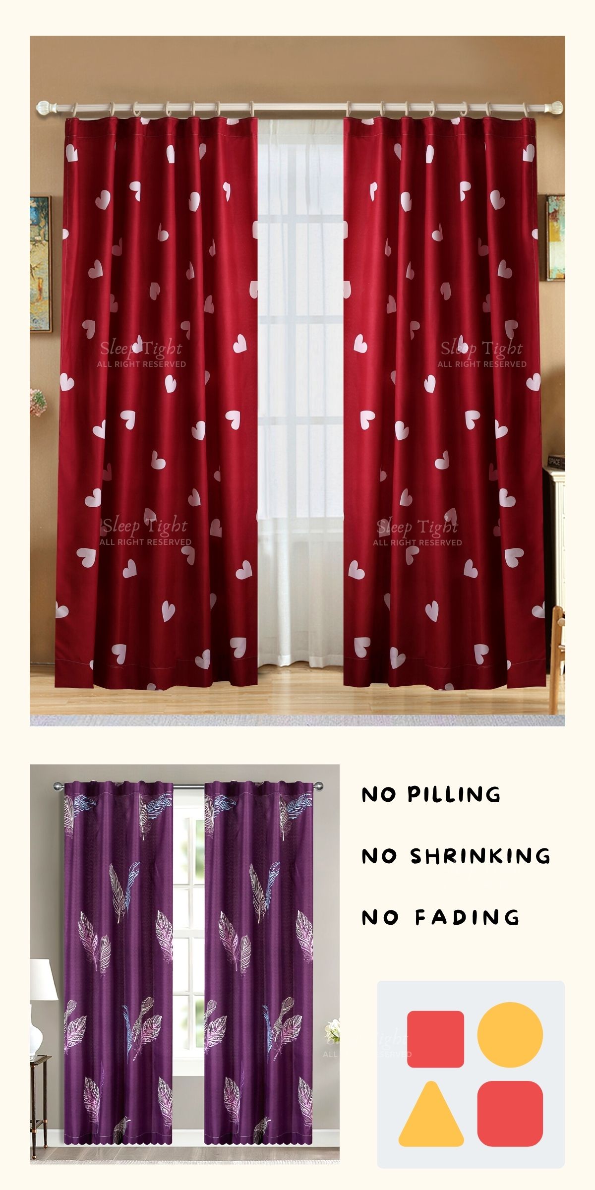 Tingkap Pintu Langsir Murah Curtain Size 120cmx160cm 120cmx210cm ...