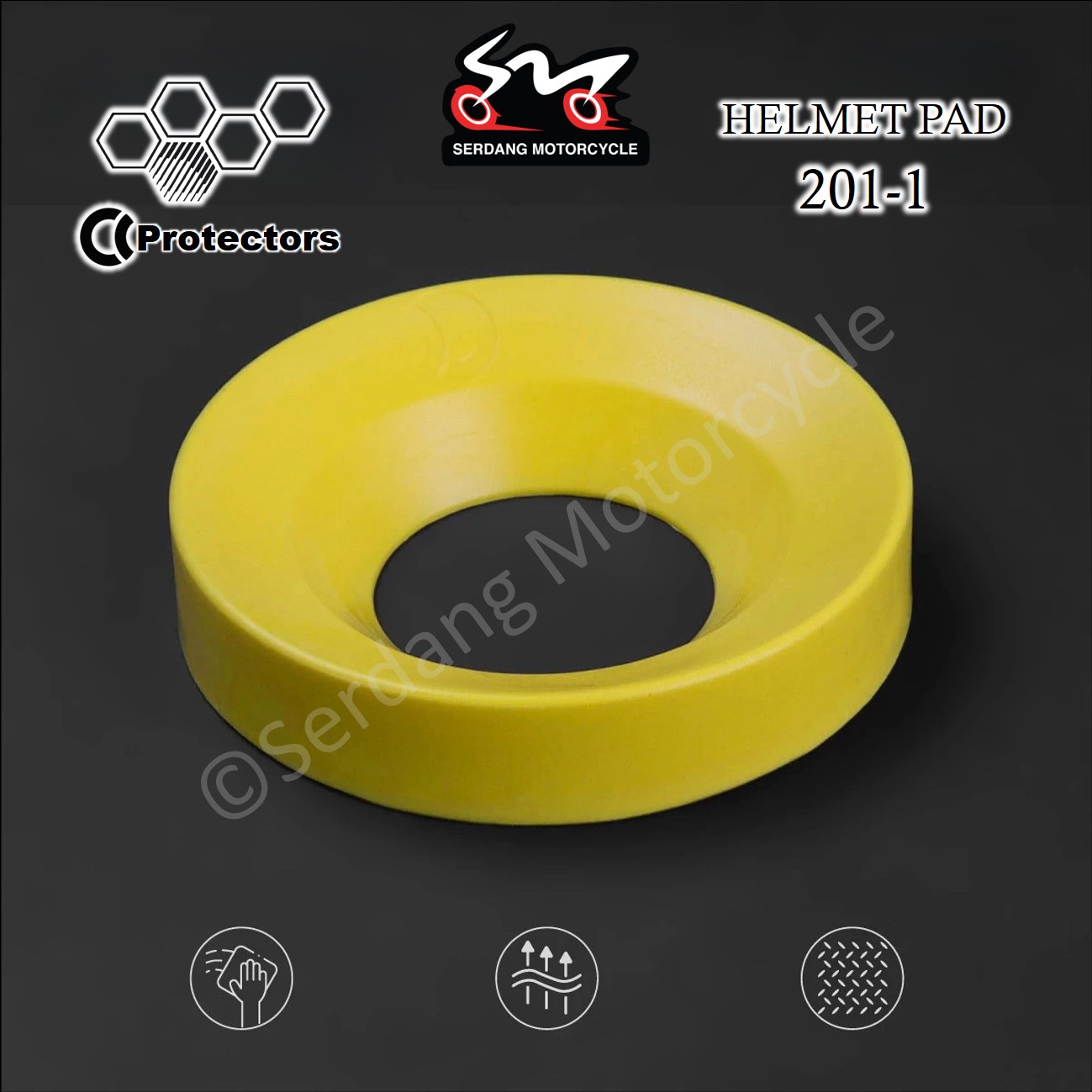 CC PROTECTORS 201-1 Helmet Stand Donut Pad Pemegang Topi Keledar ...