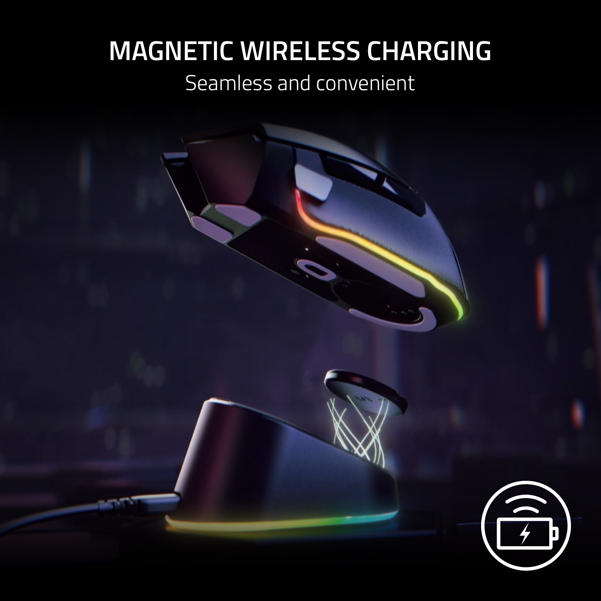 Razer Mouse Dock Pro with Wireless Charging Puck | Magnetic Wireless ...