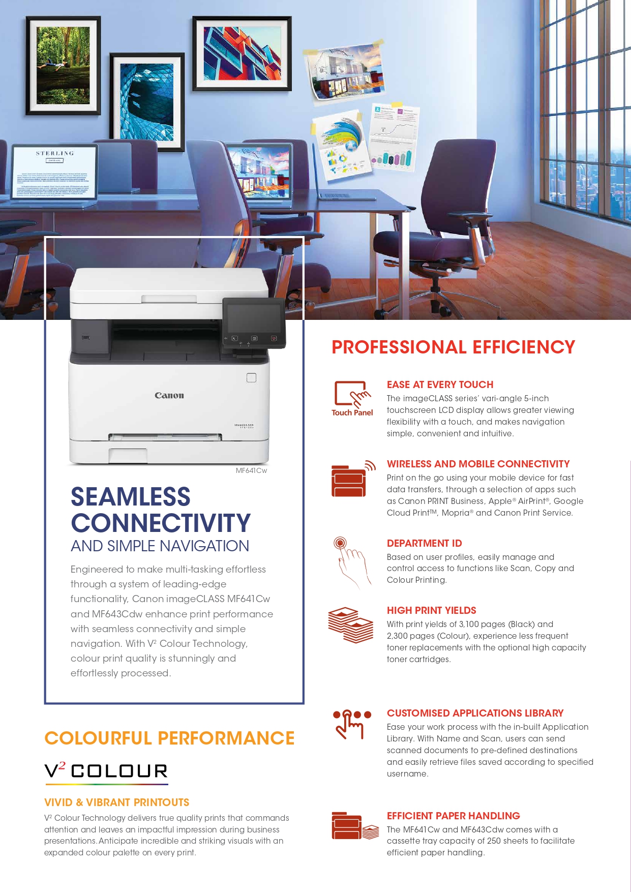 Canon imageCLASS MF643Cdw 3 in 1 Colour Laser Multifunction A4 Printer ...