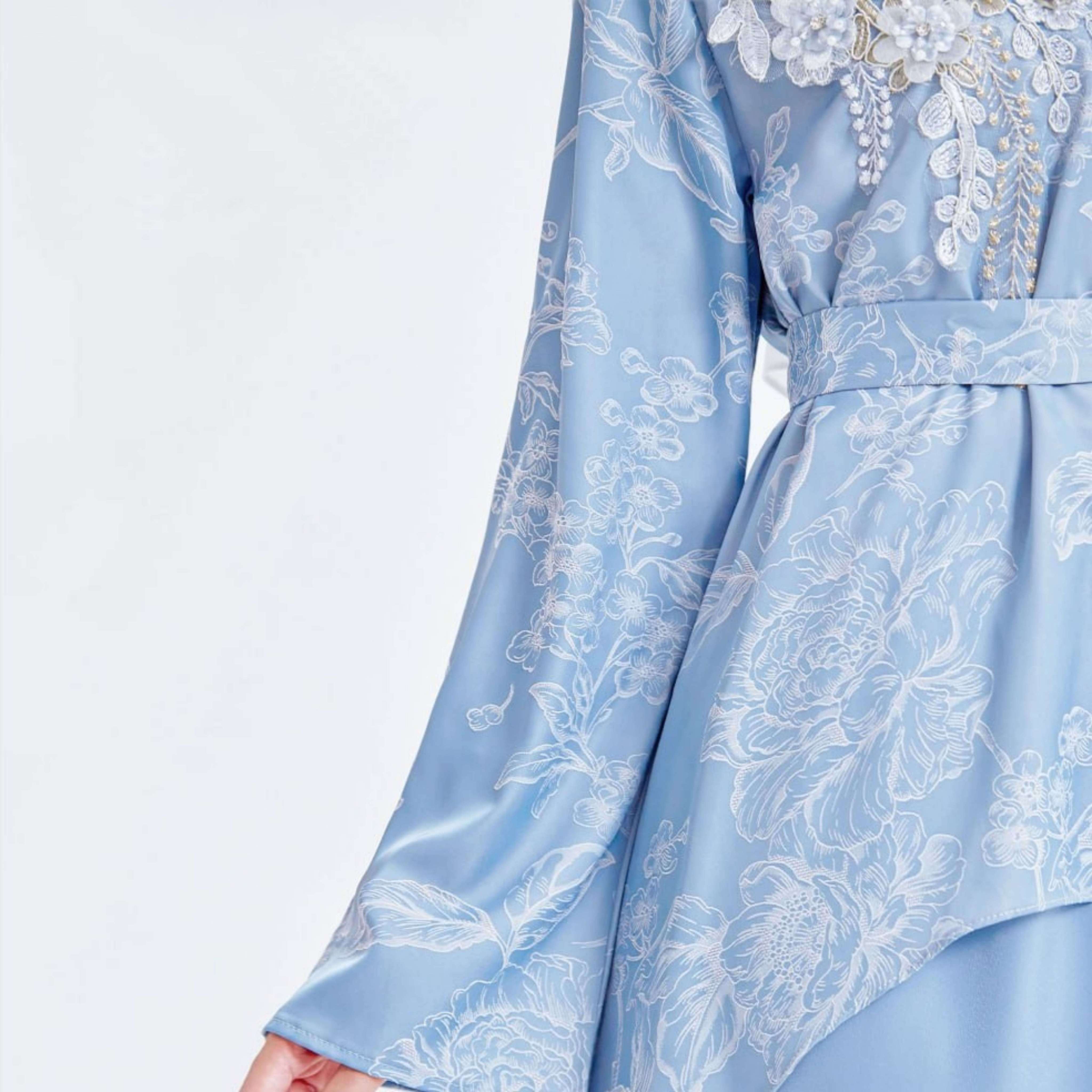 BAJU RAYA 2024 KURUNG MODEN 3D FISHTAIL LACE WITH BELT CANTIK DINNER ...