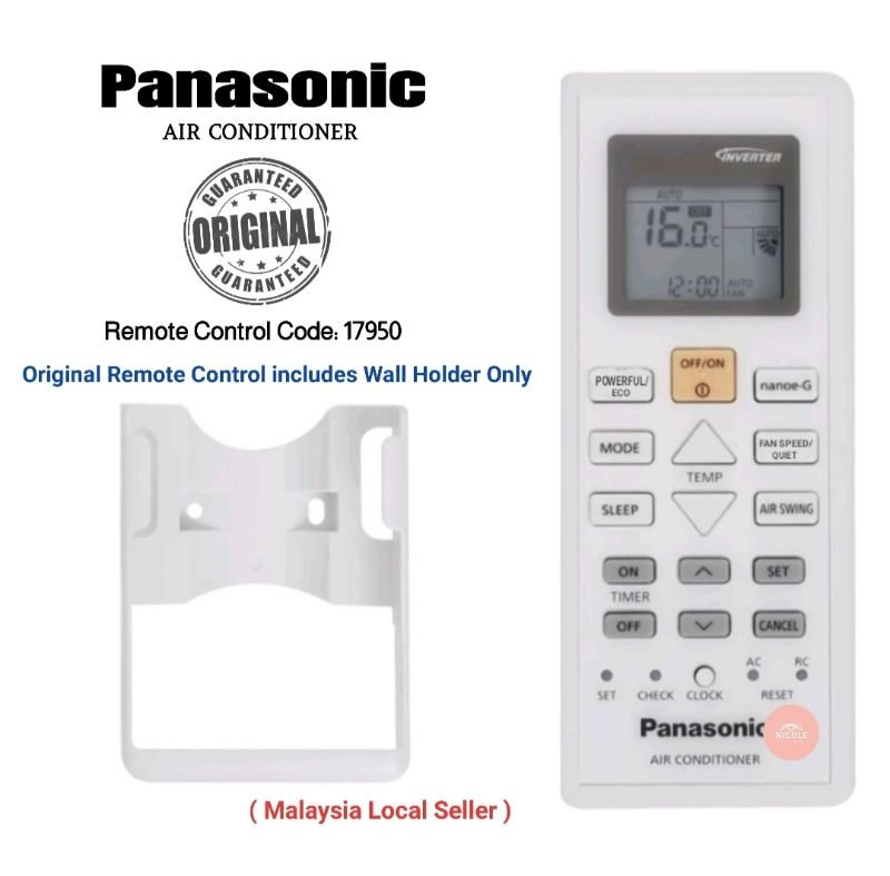 Original Panasonic inverter air conditioner Remote Control 17950 ...