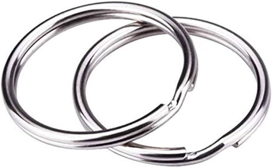 Key Ring Keychain Holder Hole Plated Round Keyfob Split Ring Kunci ...