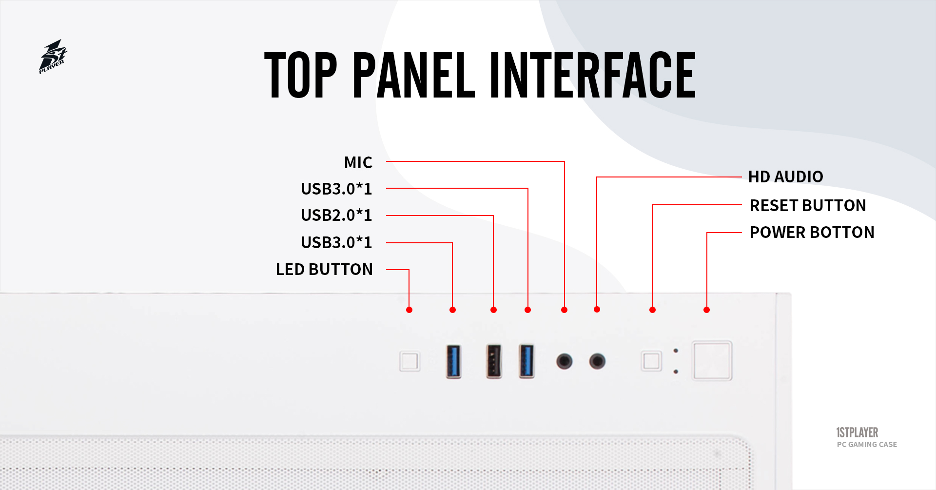 1st Player MegaView MV8-TP White | Standard ATX Side Tempered Glass ...