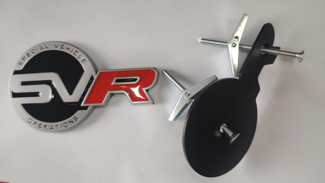 3D Metal SVR Logo Car Grill Emblem Badge Sticker Decal for Land Rover ...