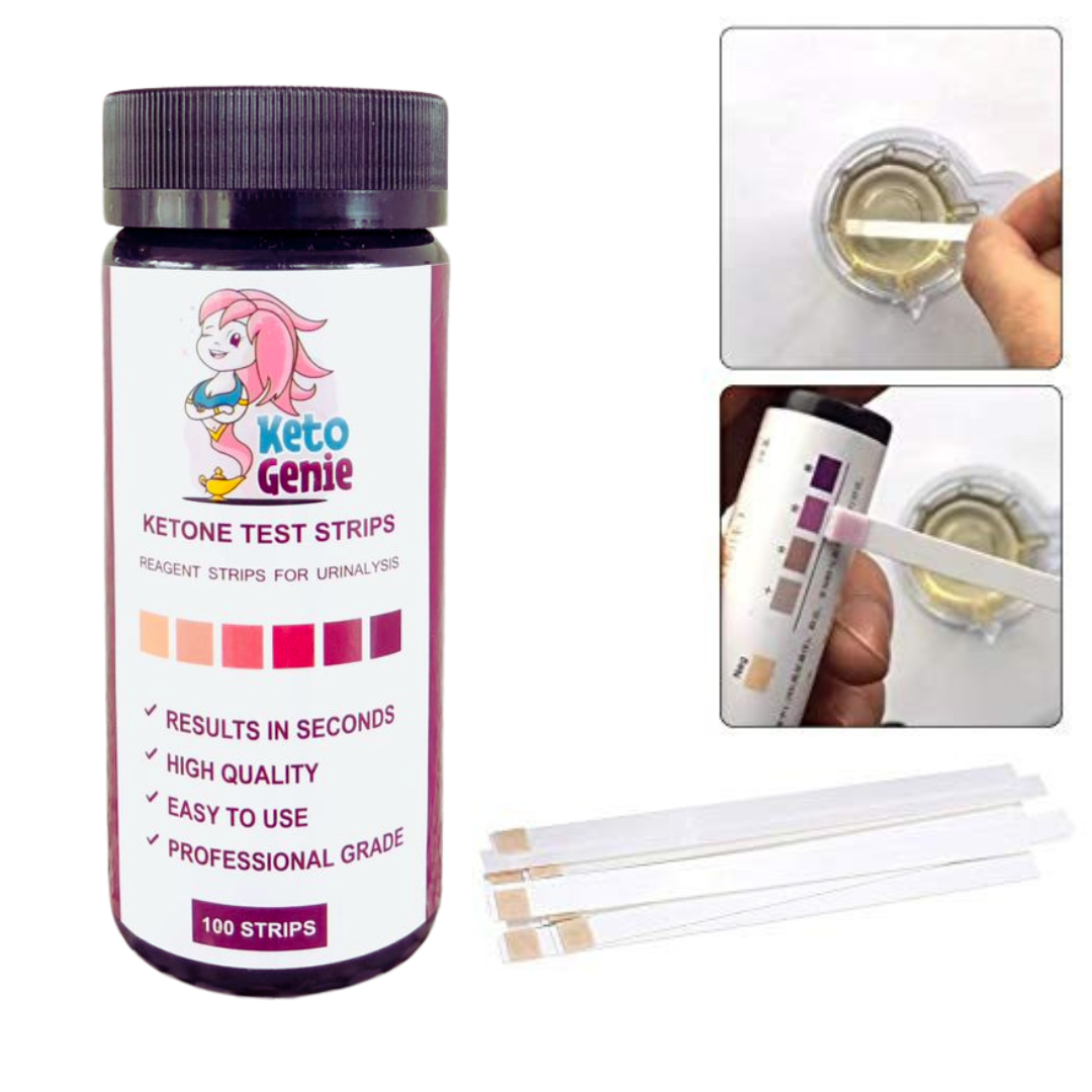 KetoGenie Ketone Glucose Urine Test Strips ( 100 strips ) URS-1K / URS ...