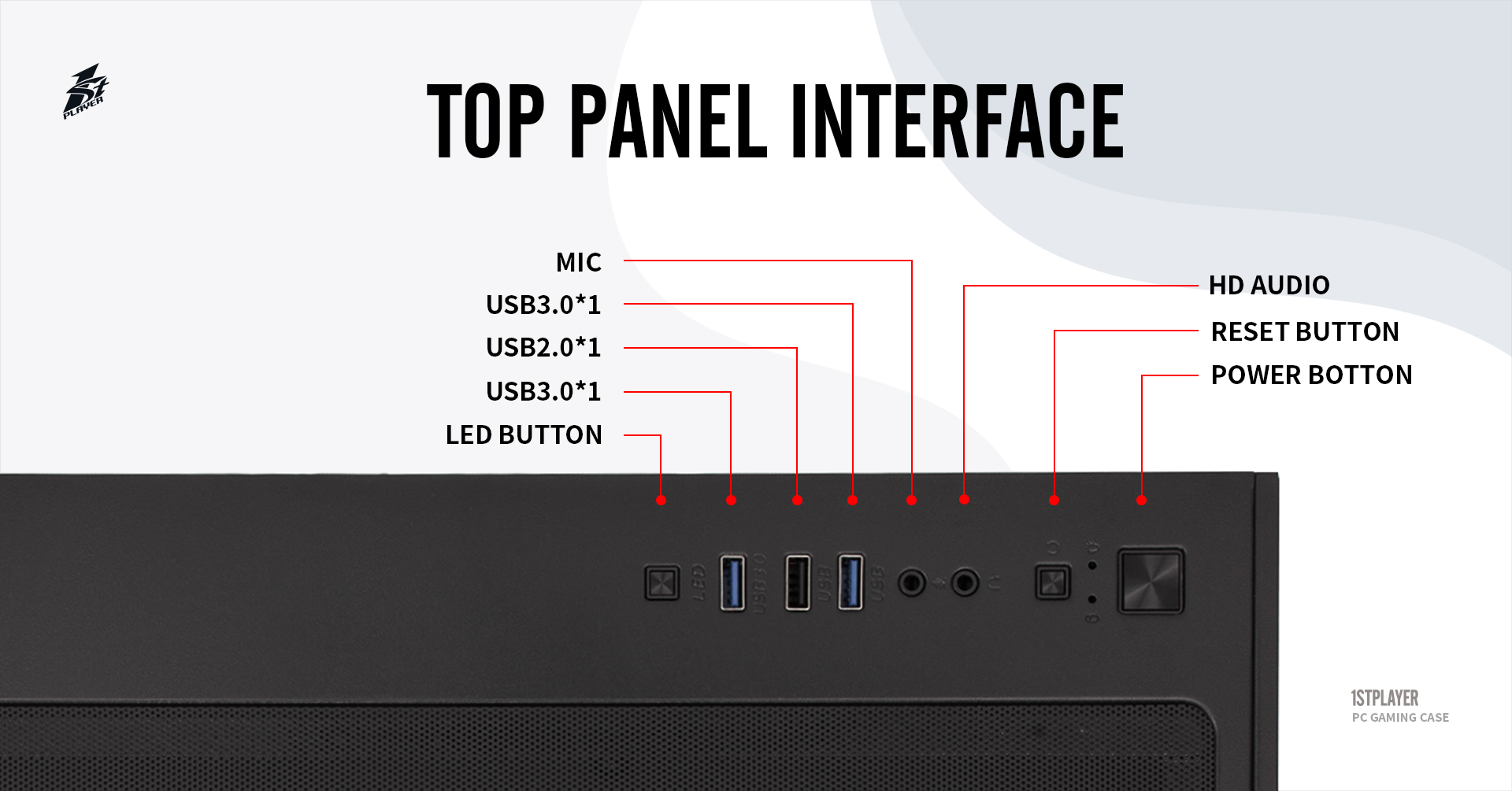 1st Player MegaView MV8-TP Black | Standard ATX Side Tempered Glass ...