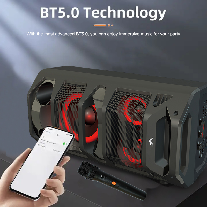 Vinnfier VF Tango Pro 3 WMB with 2 Wireless Mic Portable Karaoke Bluetooth Speaker KTV Speake ...