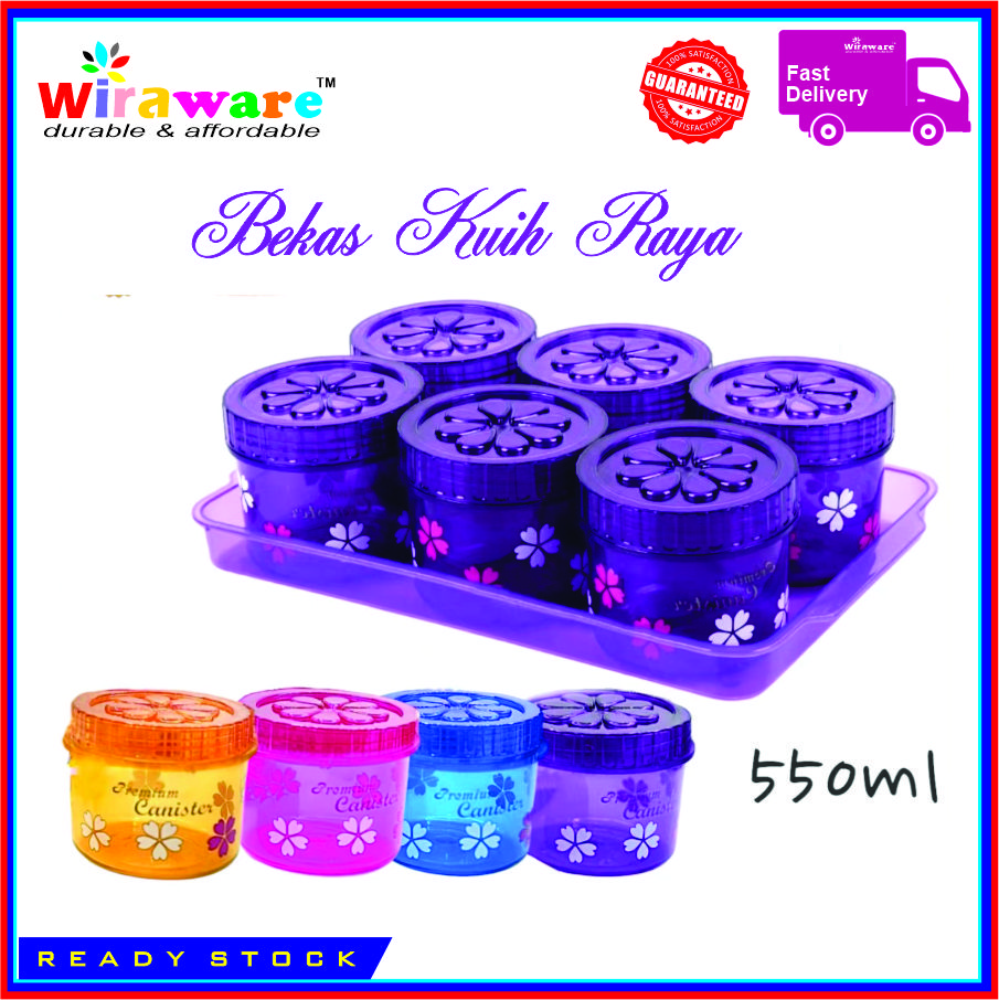 Wiraware 6pcs Bekas Kuih Raya Set / Cookies Container Set / Bekas Kuih ...