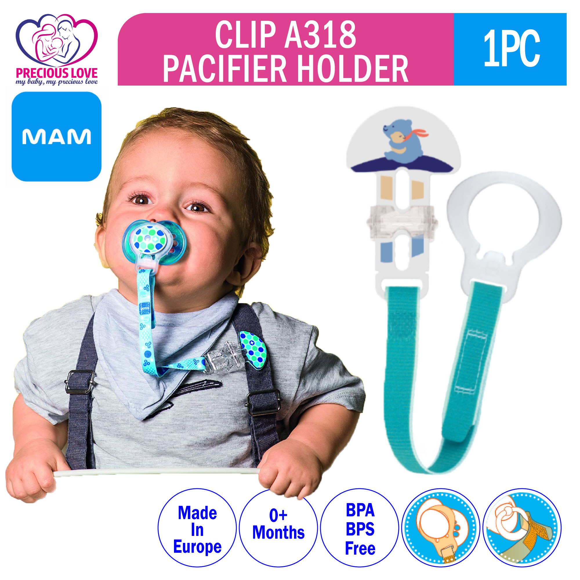 MAM Baby Pacifier Holder | Clip It! A301 | Clip A318 | Shopee Malaysia