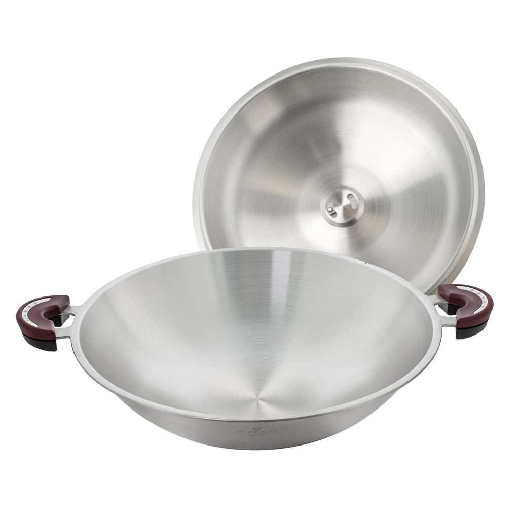 Buffalo Function Series Wok 40cm /9.0L. First Grade Stainless Steel 18/ ...