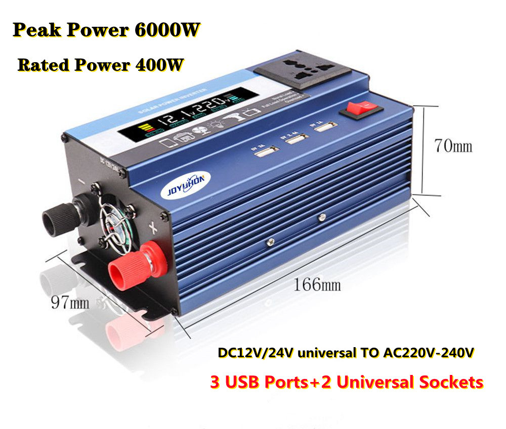 JOYUHON Solar System 12000W Solar Power Inverter DC12V/24V TO AC220V ...