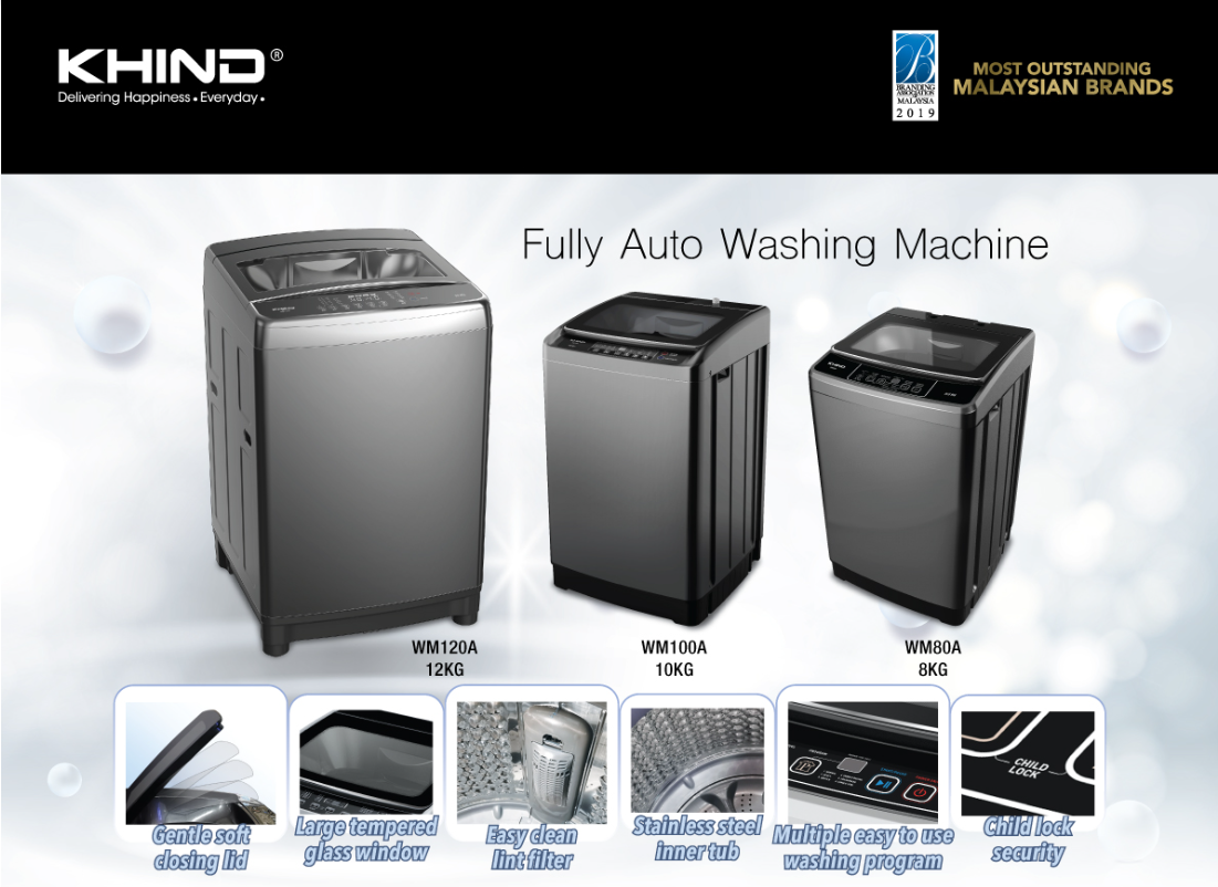 [COMBO SET] KHIND 197L REFRIGERATOR RF205 + 10KG FULLY AUTO WASHING ...