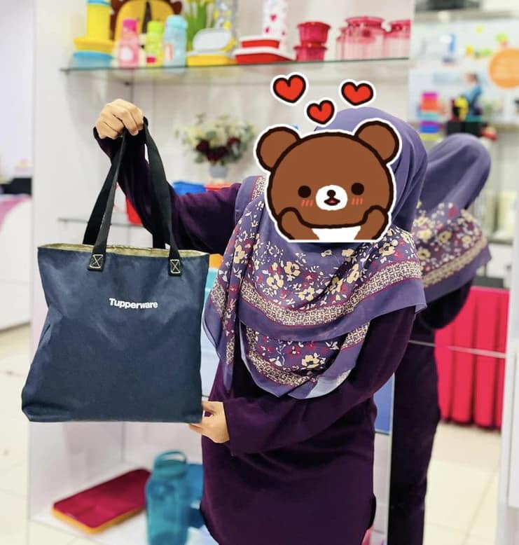 Tupperware Sling Bag (KitBag Blue Recycle Bag) Ruby To Go Pouch Beg ...