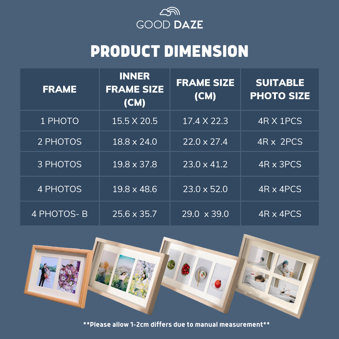 GOODDAZE Collage Frame 4r Collage Photo Frame Deco Muji Frame Gambar Bingkai Frame Gambar Frame ...