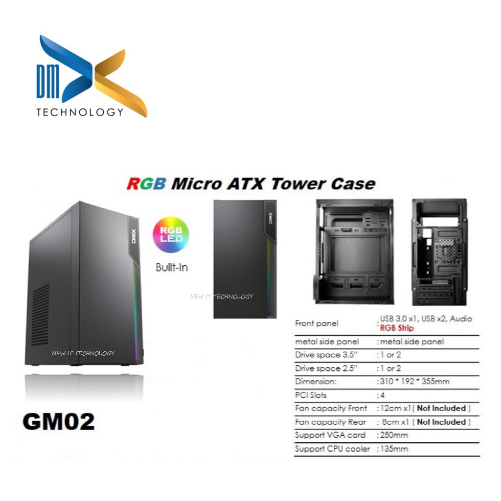 DMX B42 ATX & P03 ATX & GM02 MATX & M08 ATX Front Panel RGB LED Strip ...