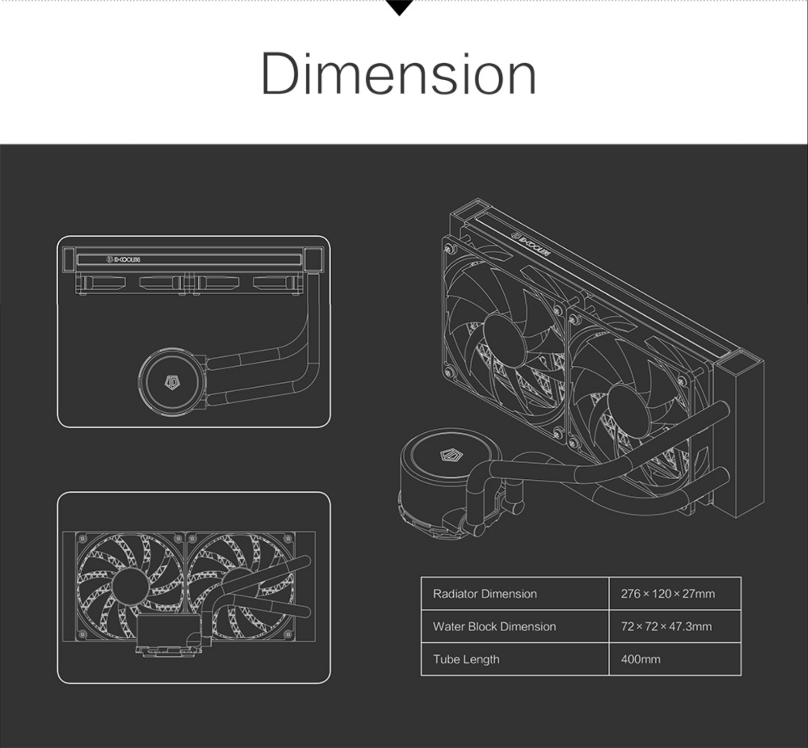 ID-COOLING Auraflow X 240 Snow RGB CPU Cooler # IDC-AURAFLOW-X-240-SNOW ...