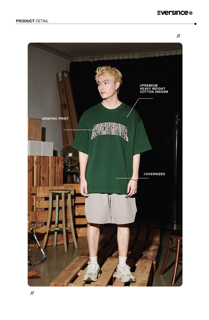 Eversince Charm Basic Logo T-Shirt Green | Shopee Malaysia