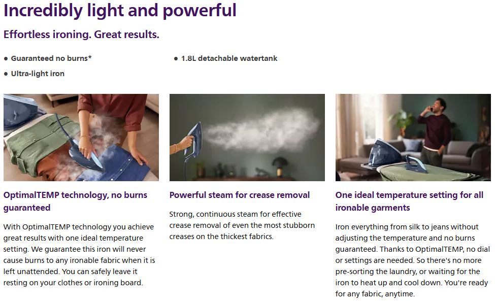 Philips PerfectCare 7000 Series Steam Generator Iron PSG7030/20 ...