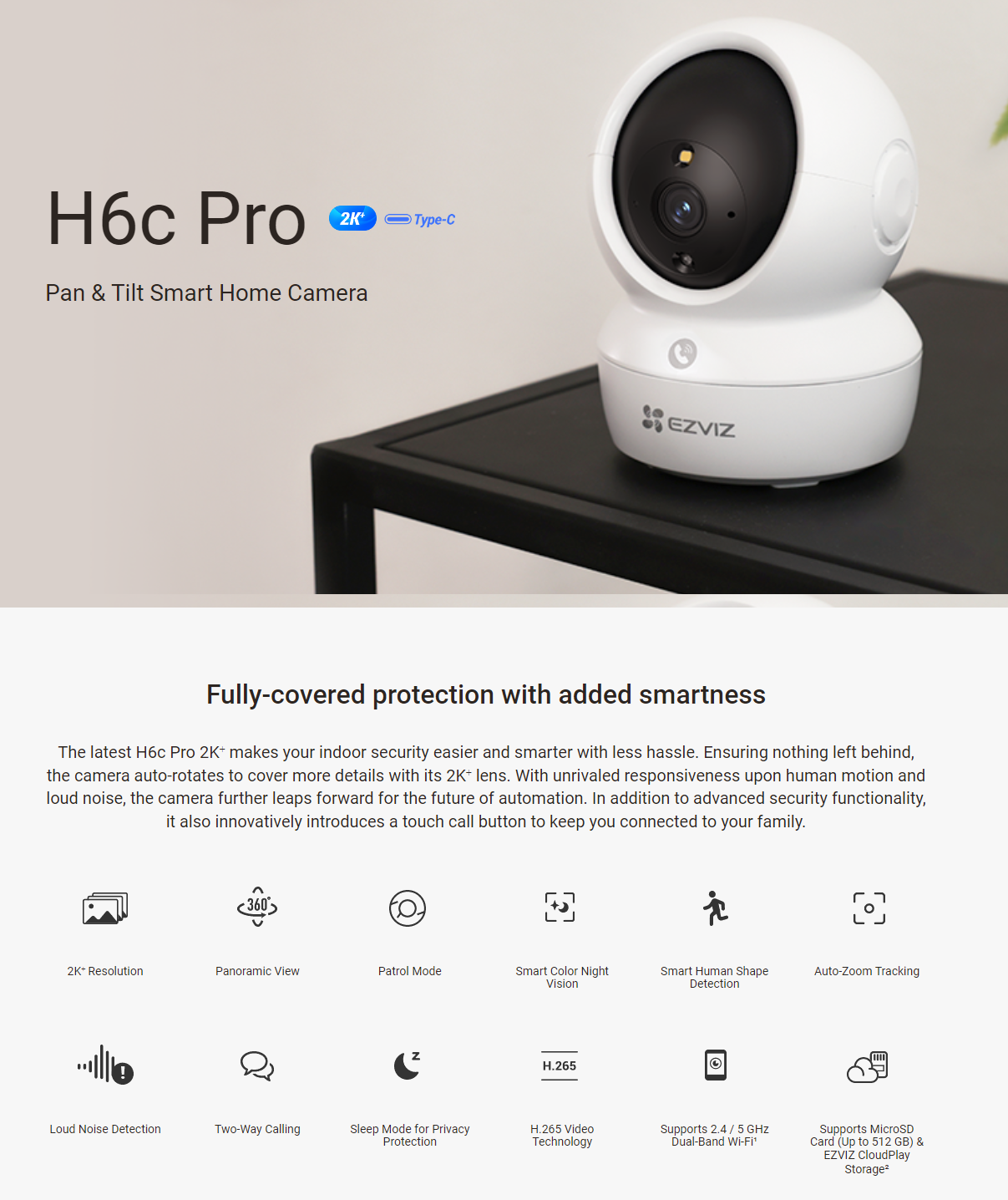 Ezviz Indoor Camera | Ezviz C6N / Ezviz H6 / Ezviz H6C Pro - Security CCTV Camera | Shopee Malaysia