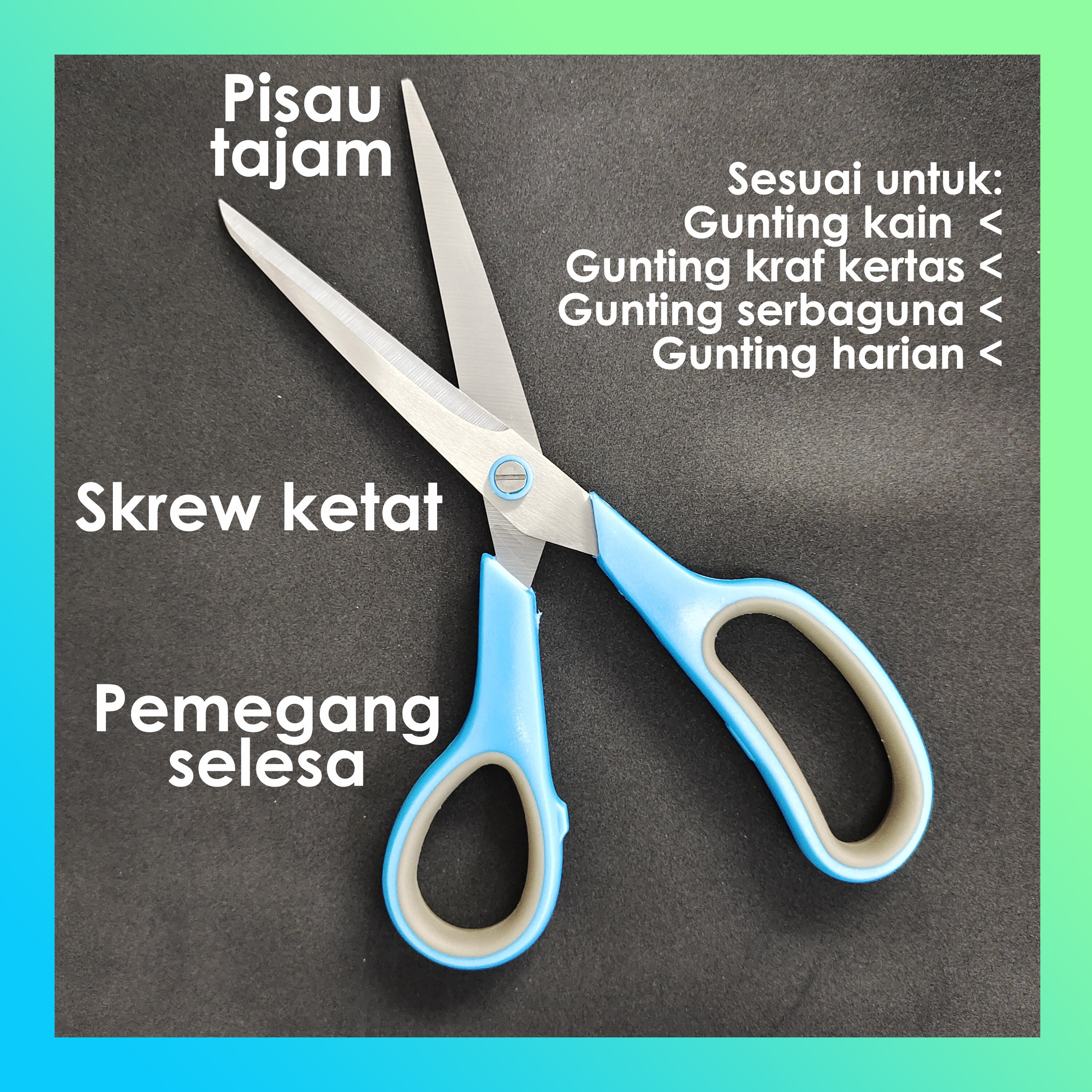 DEXIAN 8.5" Gunting Kain Gunting Jahitan Gunting Kraftangan Gunting ...