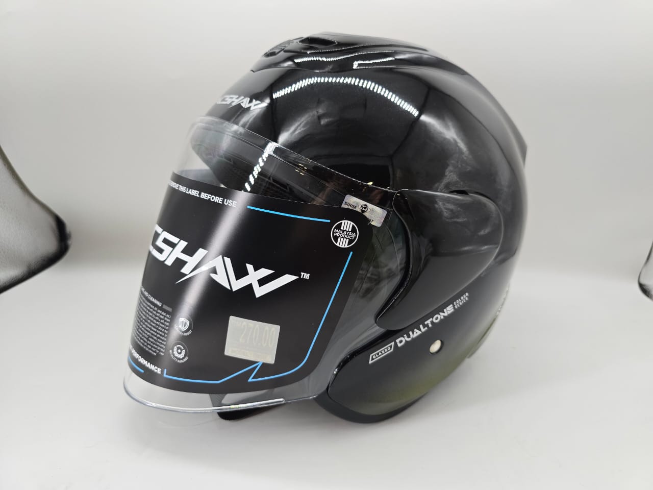 Original GRACSHAW DUAL TONE GLAZZO BLACK ARMY GREEN OPEN FACE HELMET ...