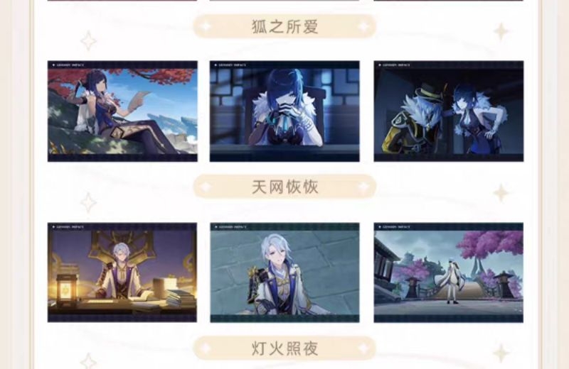 Mihoyo Genshin Impact Character PV Series Film Photo Set 4R Card ...