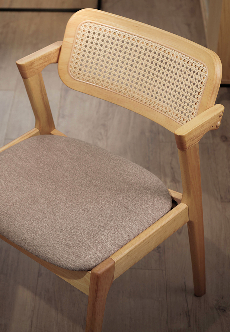 Kerusi Makan Rotan Moden Estetik DELRAY Natural Rattan Dining Chair ...