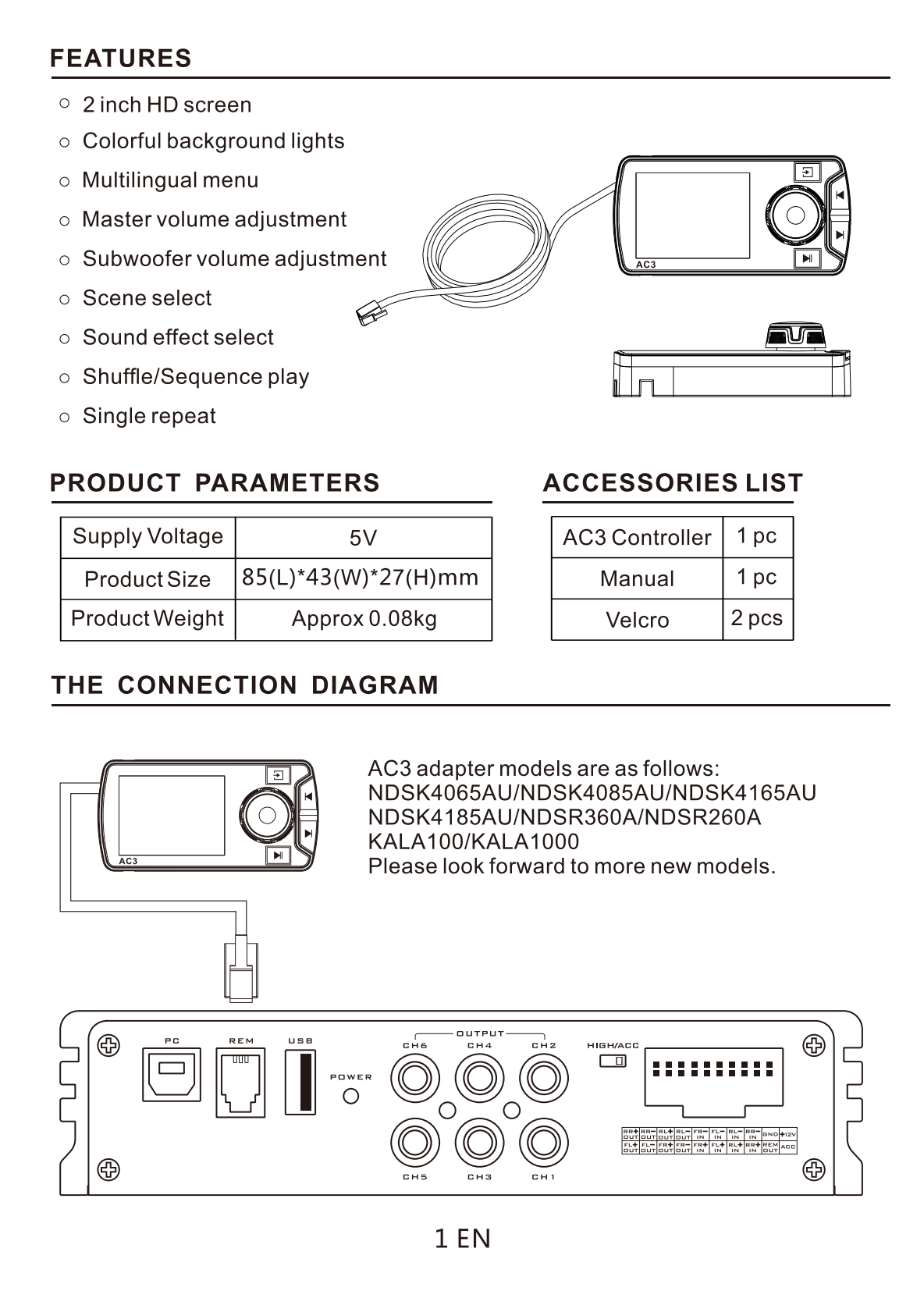 Nakamichi AC3 DSP Remote Controller | AC3 Remote | Sound Effect | Subwoofer Control | Shopee ...