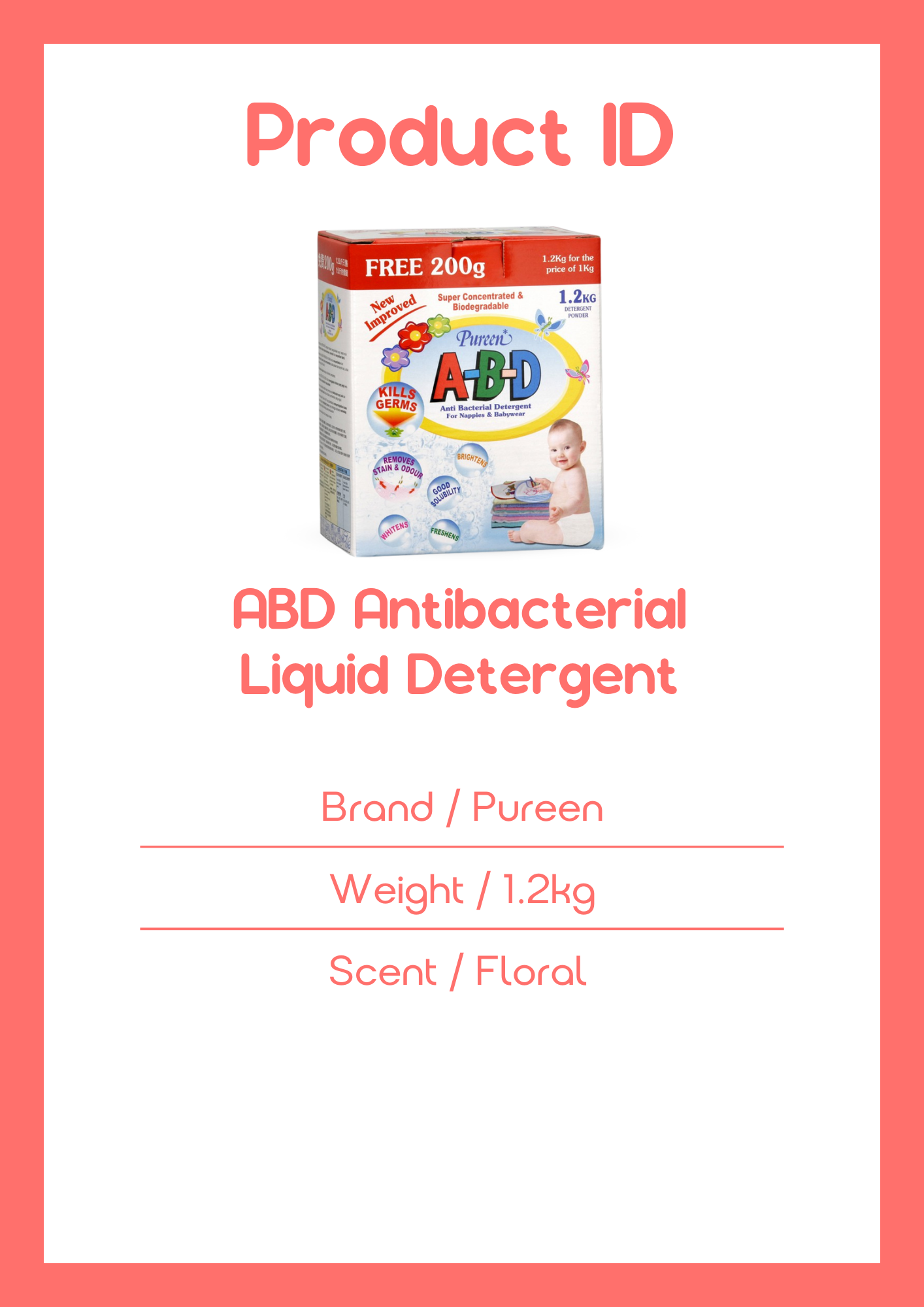 Pureen ABD Antibacterial Powder Detergent (1.2KG) | Shopee Malaysia